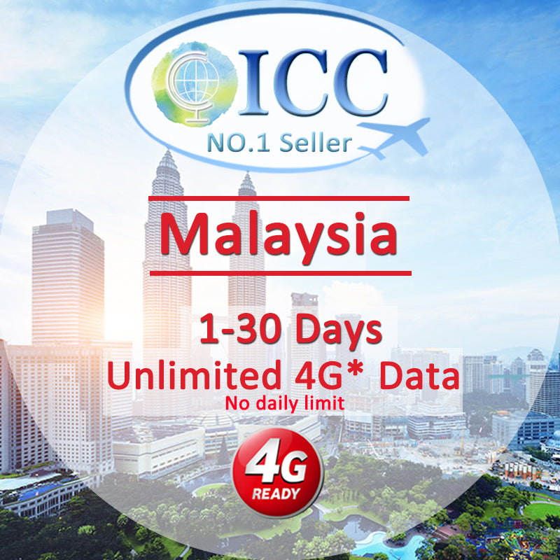 ICC SIM Card - Malaysia 1-30 Days Unlimited Data (No daily limit ...