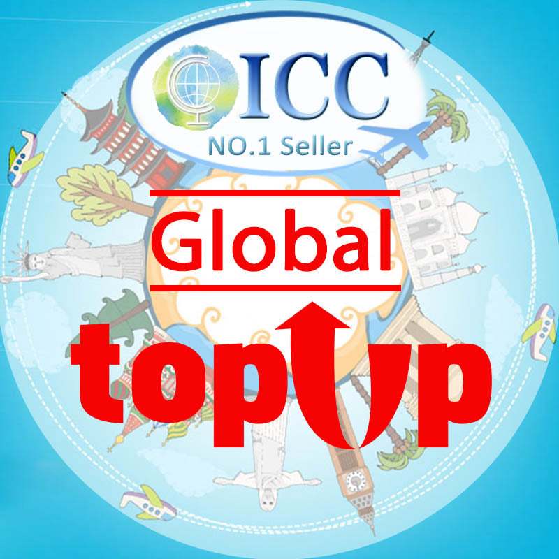ICC-Top Up- Global 1- 30 Days Unlimited Data — International Card Center